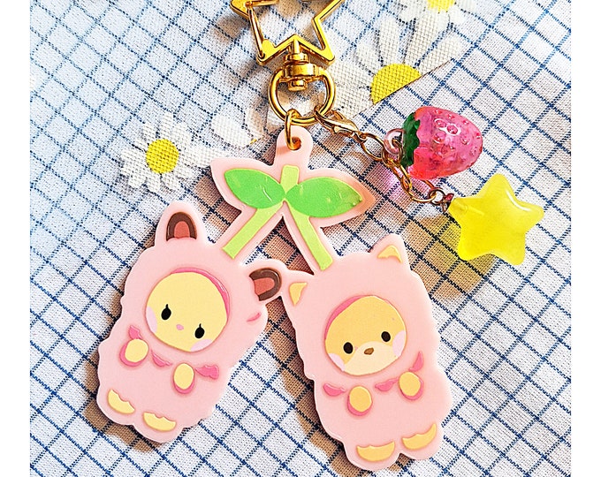 Sylvanian Cherry Keychain - Etsy