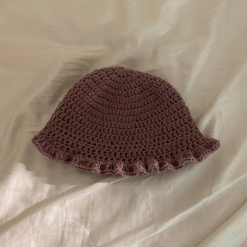 Lavender Crocheted Bucket Hat - Etsy