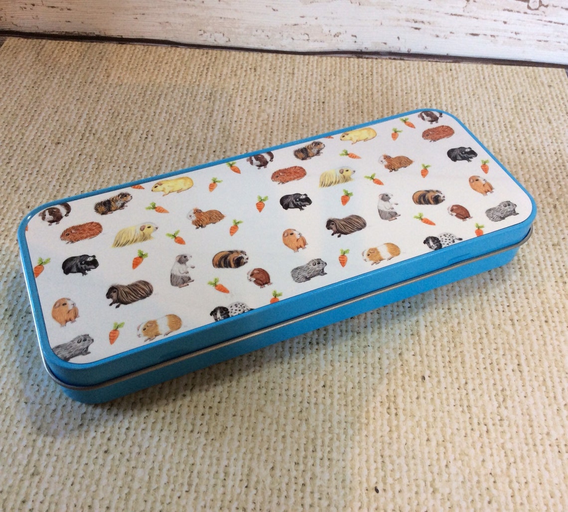 Pencil Tin Guinea Pig Pencil Case Stationery Case Guinea | Etsy