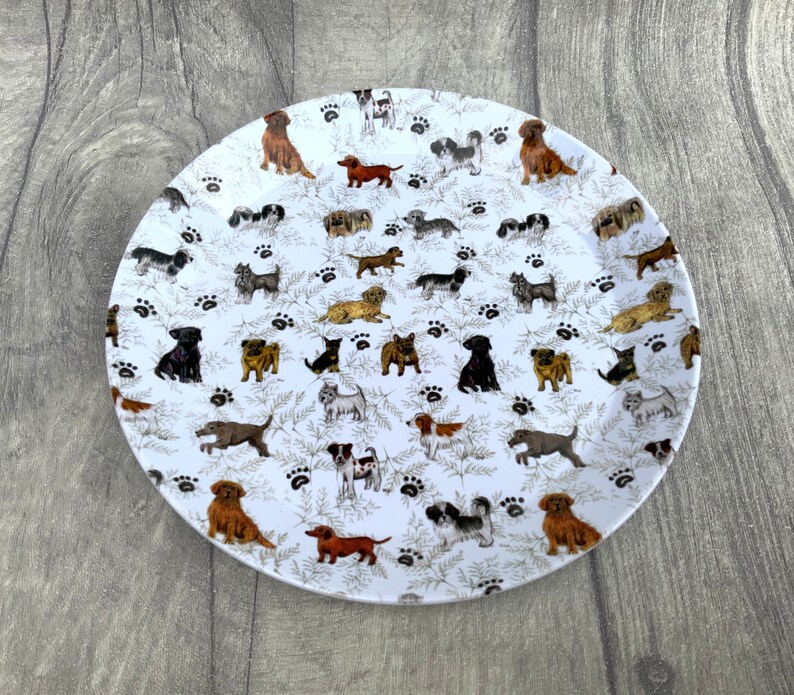 New Dog Print/ Plates/ Dinner Plates/ Kitchenware/ Childrens - Etsy