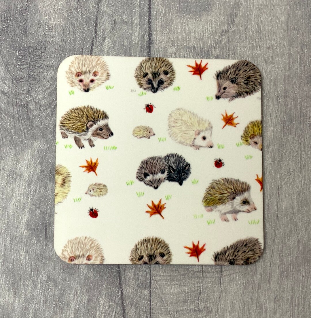 Coaster Hedgehog Drinks Coaster Hedgehog Gifts Kitchen - Etsy