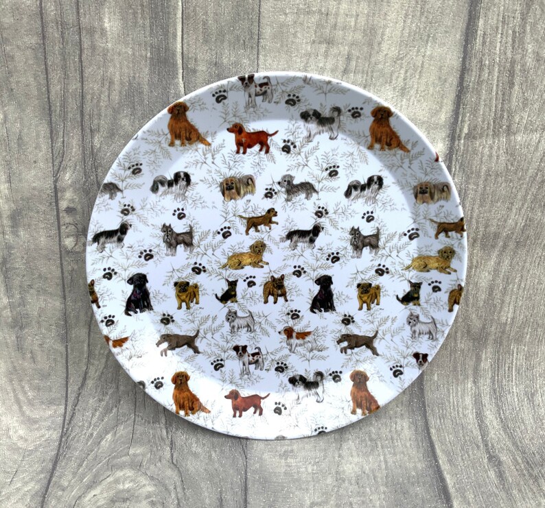 New Dog Print/ Plates/ Dinner Plates/ Kitchenware/ Childrens - Etsy