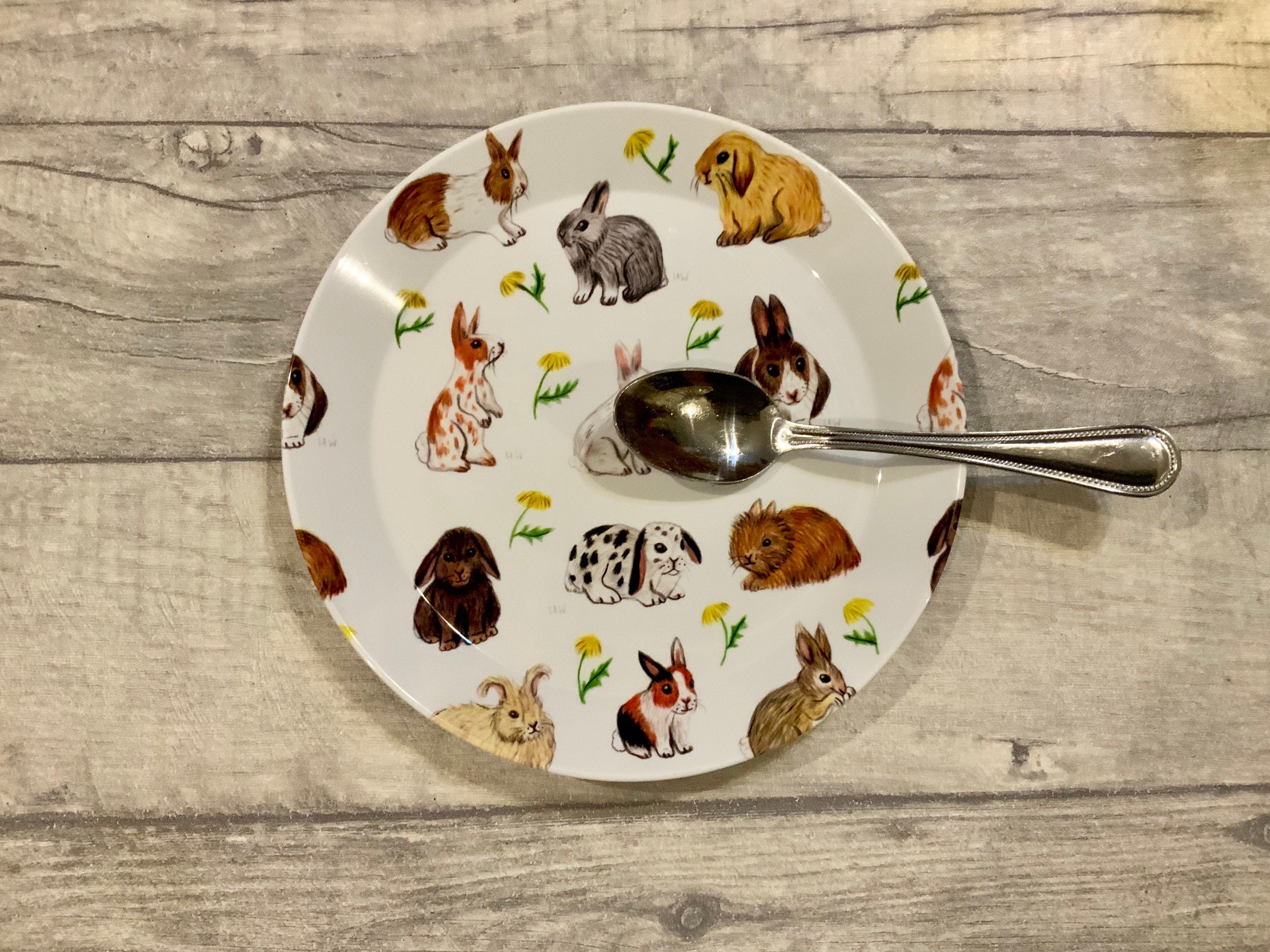 New/ Rabbit/ Plates/ Bunny/ Dinner Plates/ Kitchenware/ | Etsy
