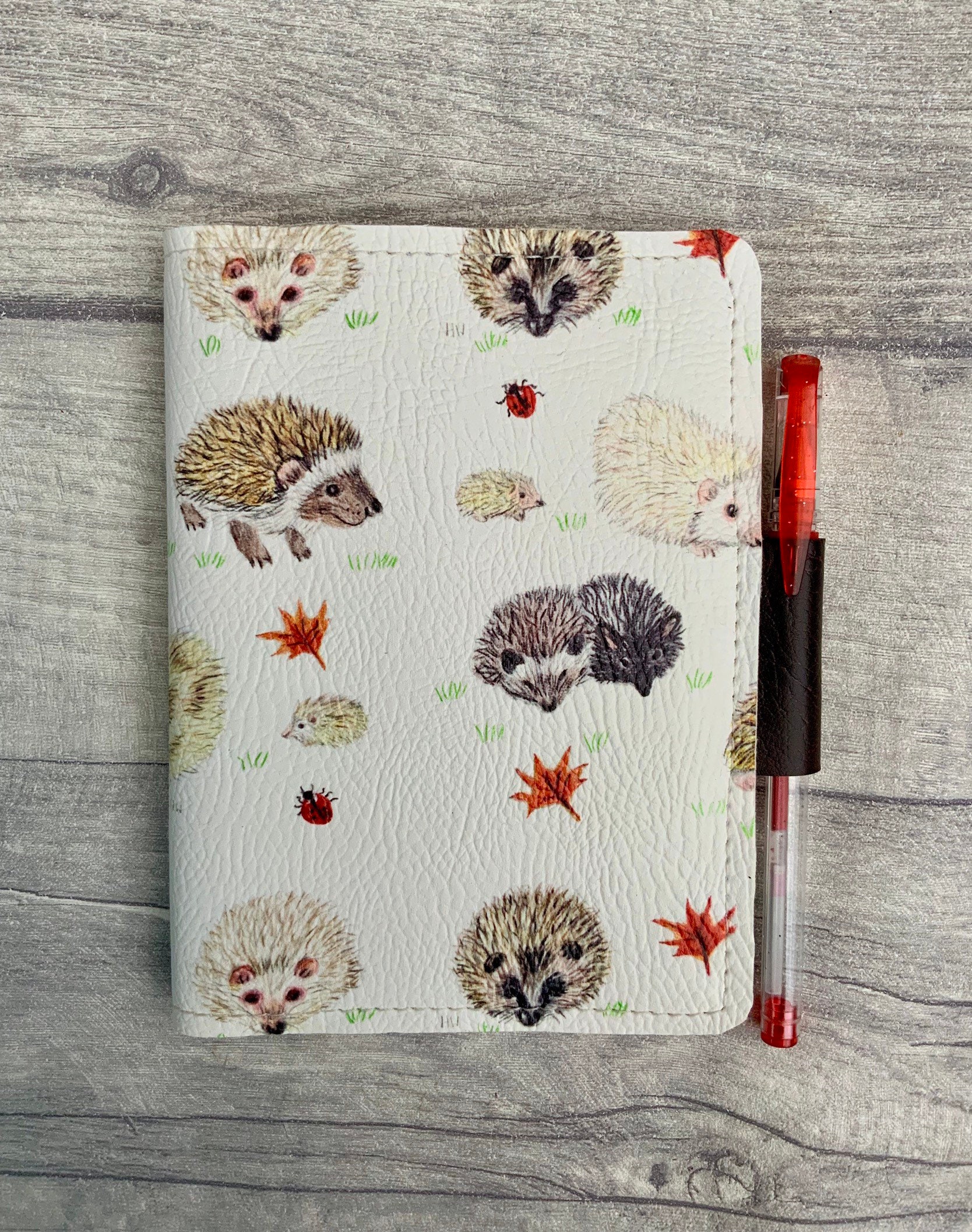 Hedgehog/ notebook cover/ A6 notebook/ hedgehog gifts/ | Etsy