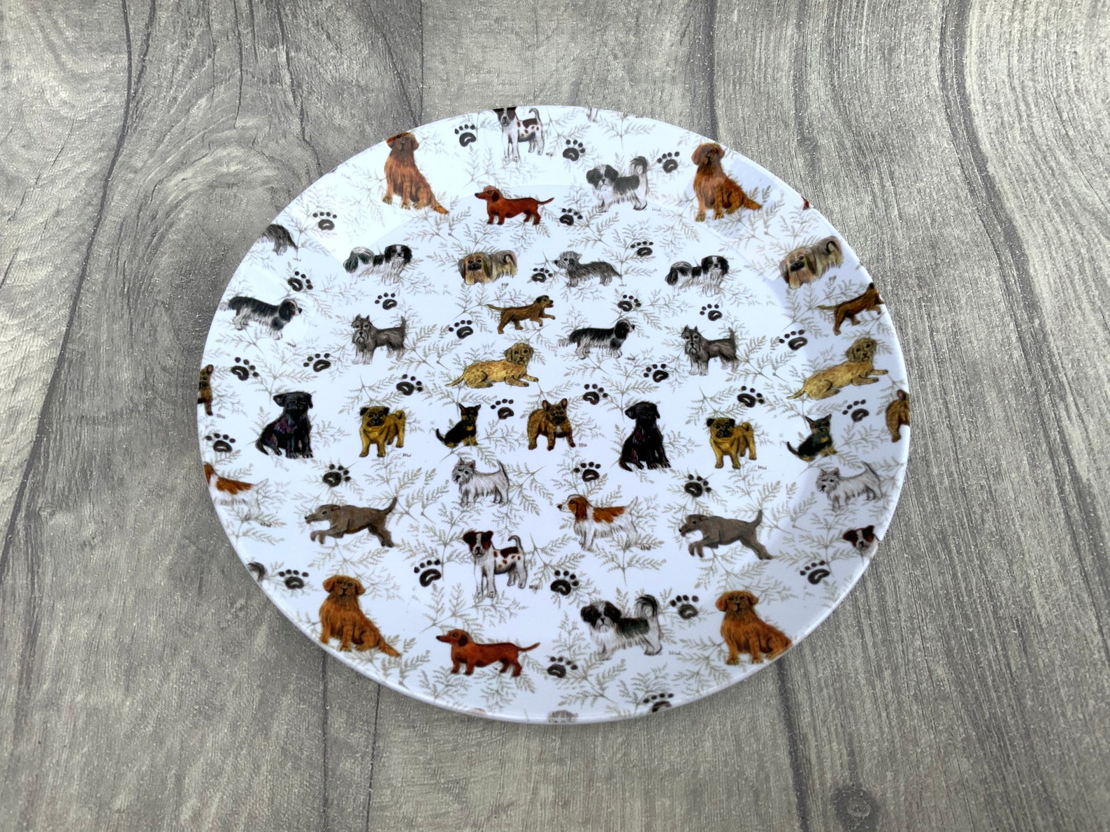 New Dog Print/ Plates/ Dinner Plates/ Kitchenware/ Childrens - Etsy