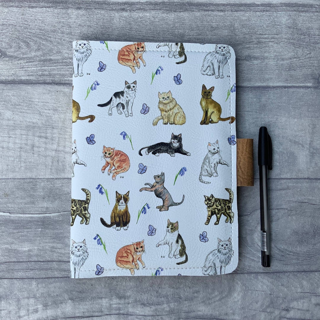 Cat / Notebook Cover/ A6 Notebook/ Cat Gifts/ Christmas Gift/ Diary ...
