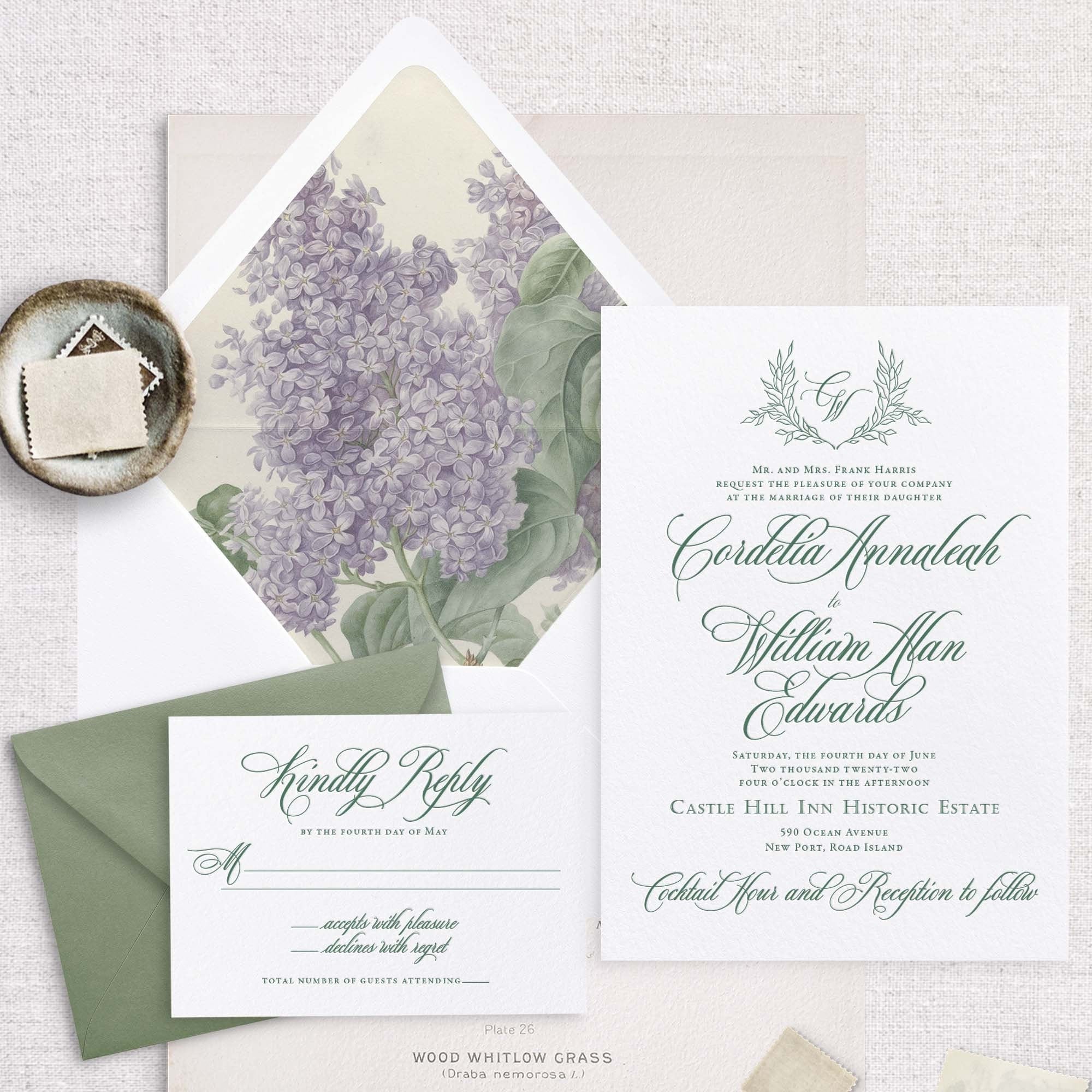Spring Floral Wedding Invitation, Vintage Floral Wedding Invitation ...
