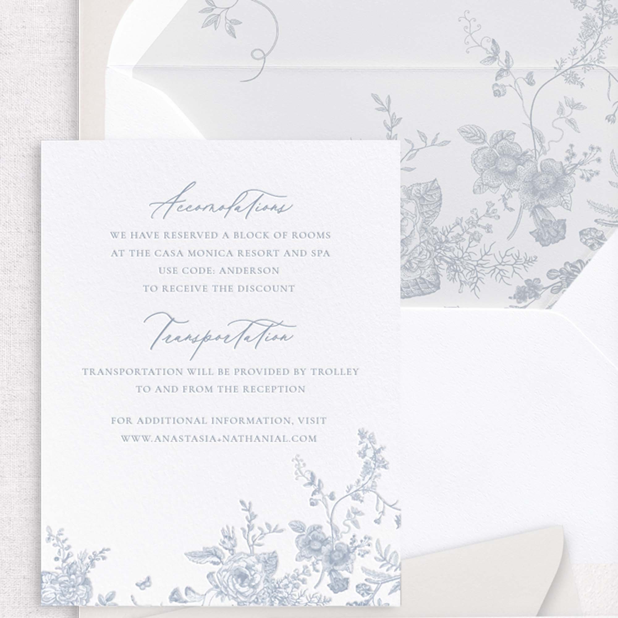 Elegant Floral Wedding Invitation, Delicate Floral Wedding Invitation ...