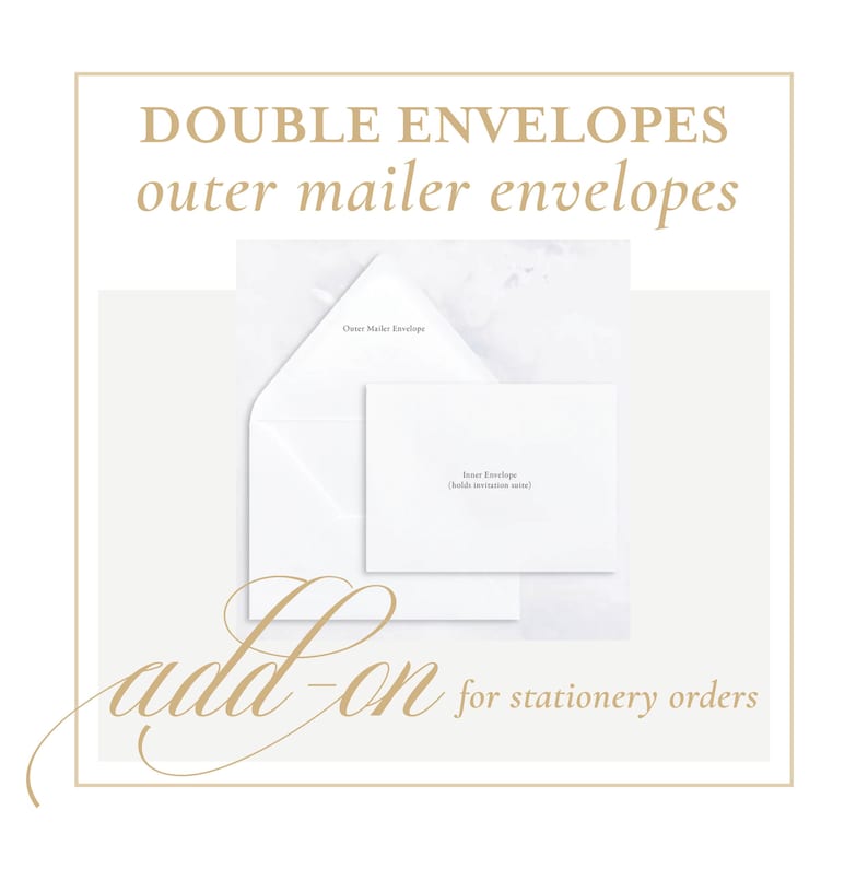 ADD ON - Double/outer Envelopes for Existing Stationery Orders - Etsy