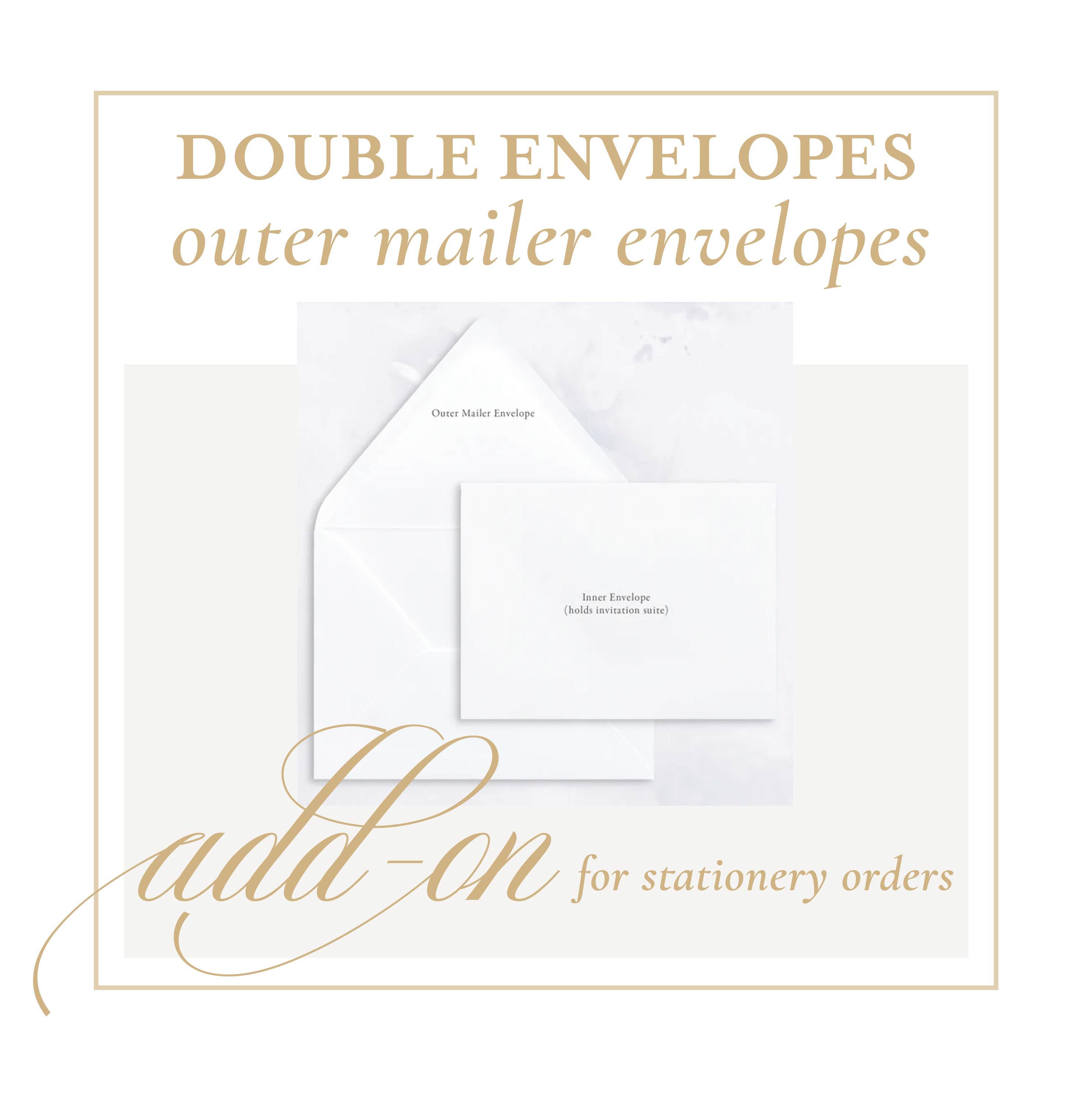 ADD ON - Double/outer Envelopes for Existing Stationery Orders - Etsy