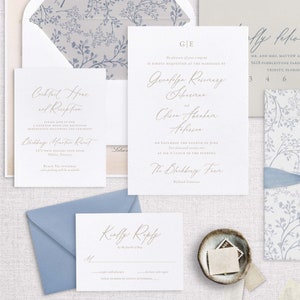 Timeless Wedding Invitation, Elegant Floral Wedding Invitation ...