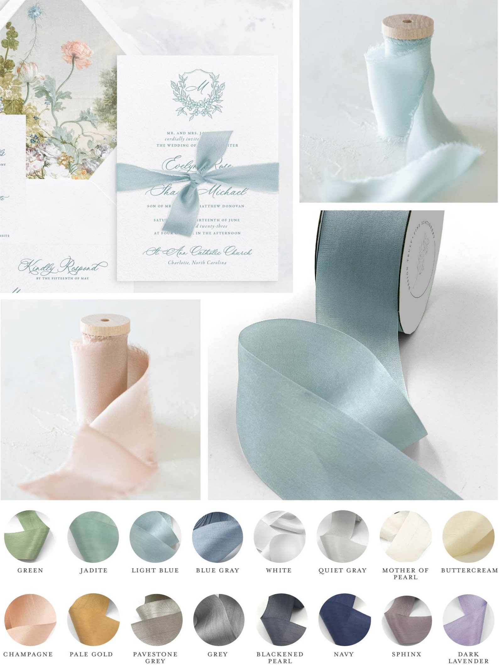 Elegant Floral Wedding Invitation, Vintage Floral Wedding Invitation ...