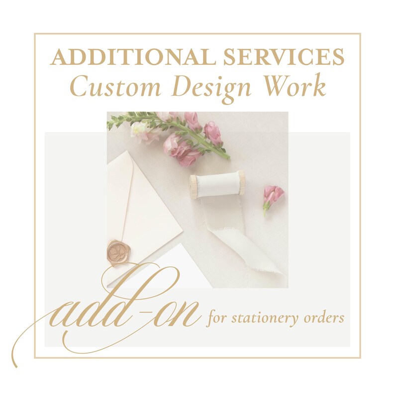 ADD ON - Custom Design Work Fee - Etsy