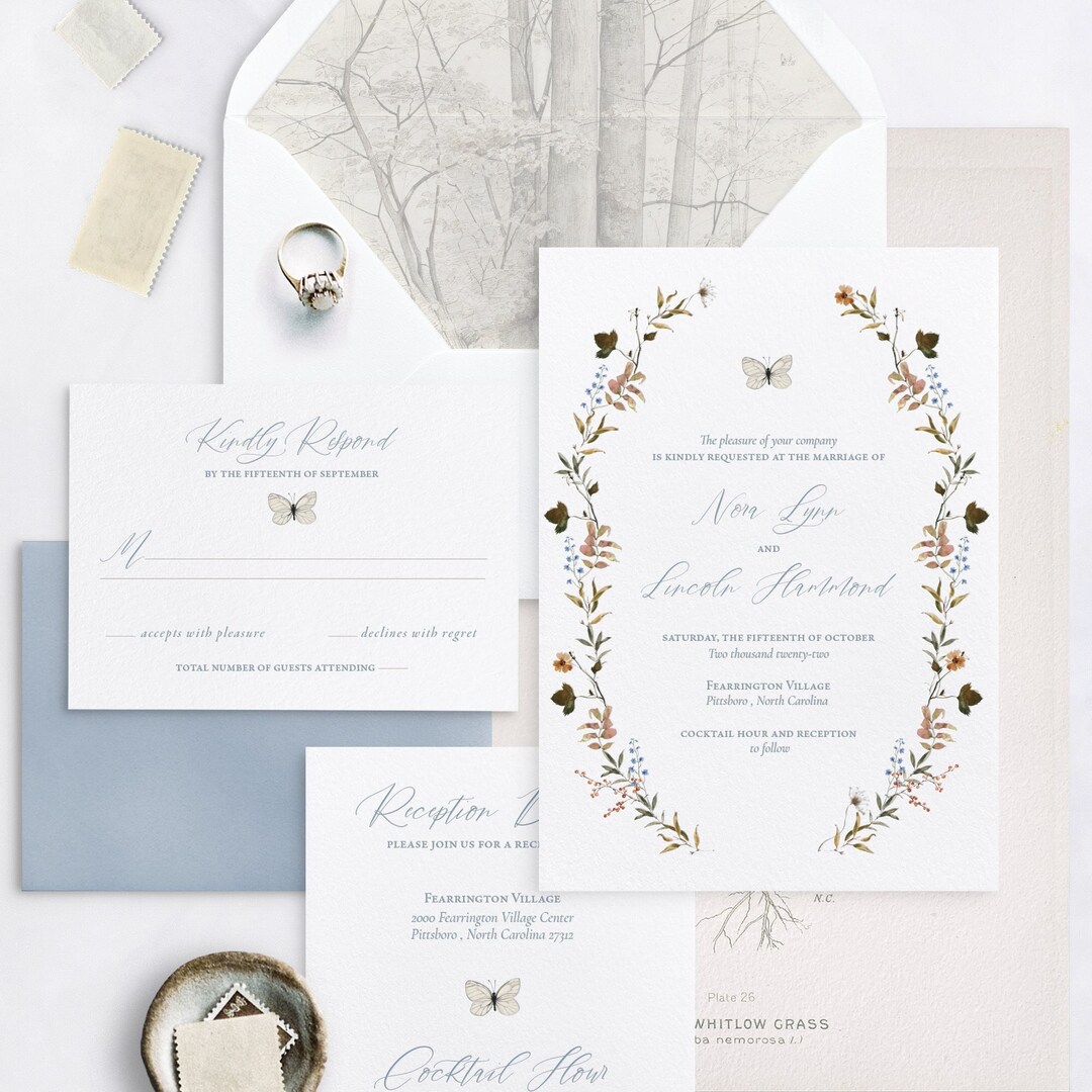 Rustic Wedding Invitation, Fall Wedding Invitation, Woodland Wedding ...