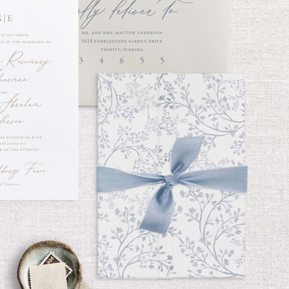 Timeless Wedding Invitation, Elegant Floral Wedding Invitation ...