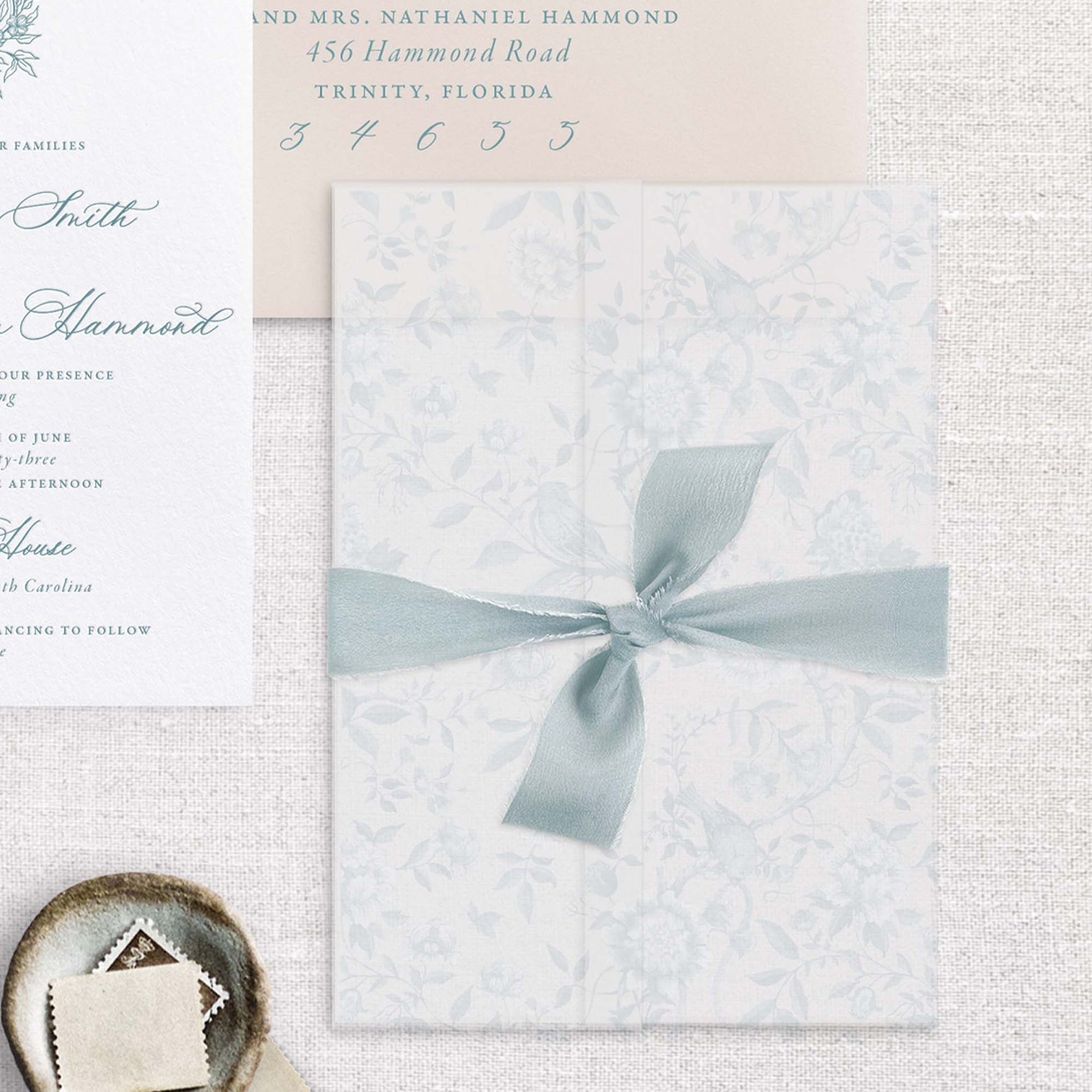 Elegant Floral Wedding Invitation, Vintage Floral Wedding Invitation ...