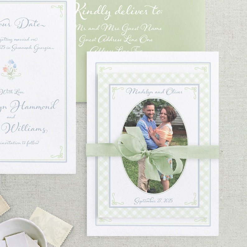 Madelyn | Save-the-date With Photo Insert, Photo Save the Date, Elegant ...