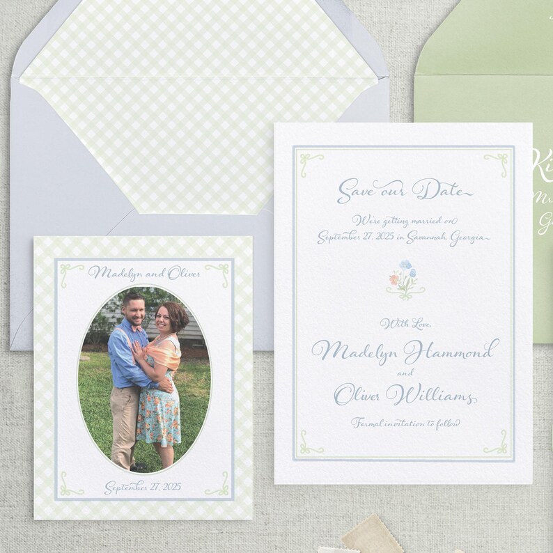 Madelyn | Save-the-date With Photo Insert, Photo Save the Date, Elegant ...