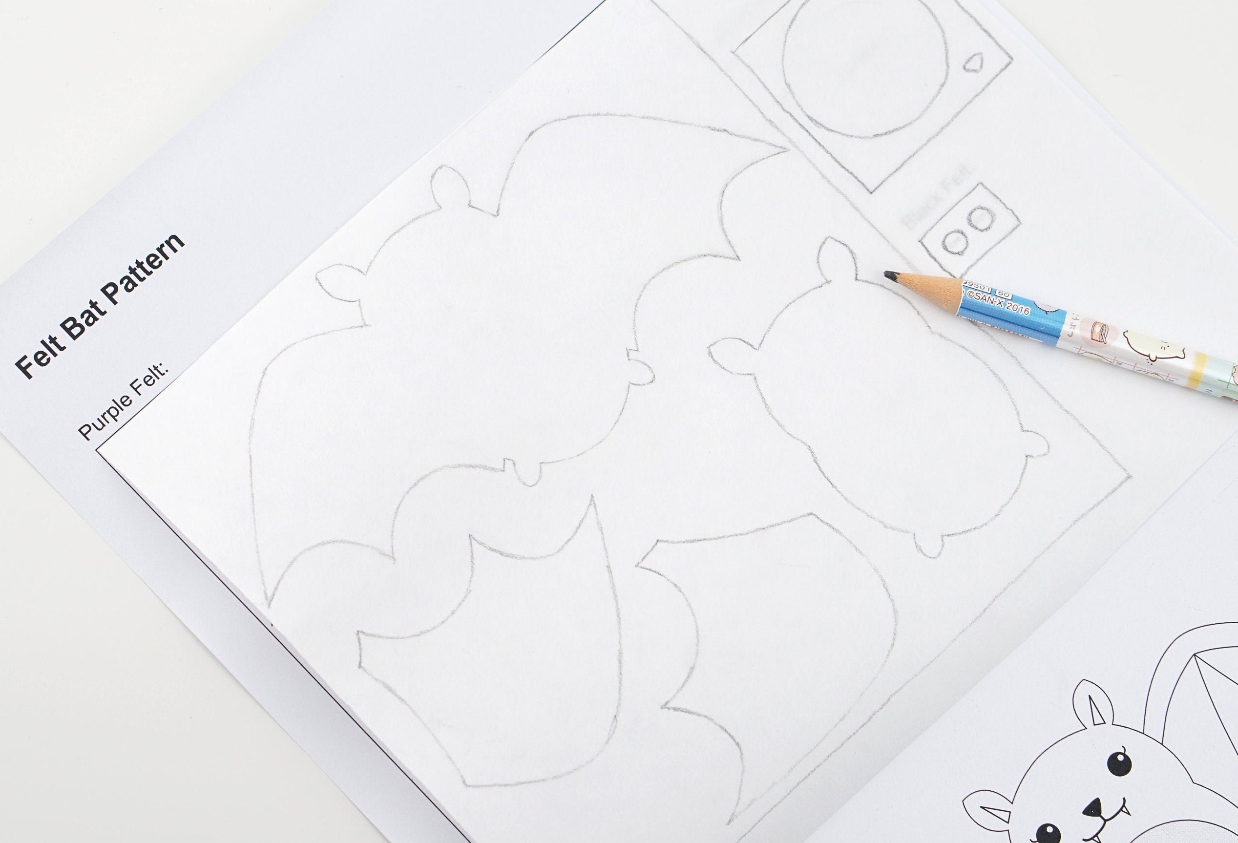 Cute Felt Bat Sewing Pattern With Full Instructions Instant PDF ...