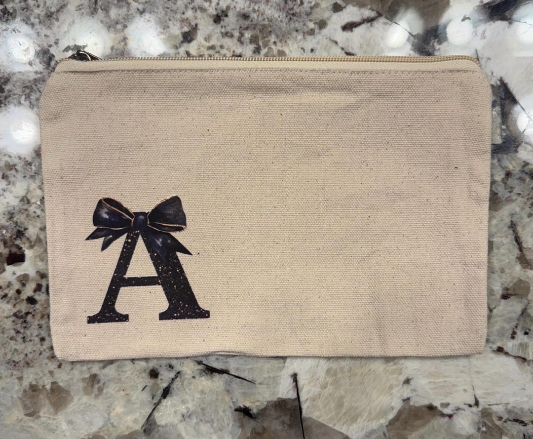 Initial Accessory Bag - Etsy