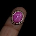 Pink Star Ruby Sterling Silver Ring: Oval Zodiac Jewelry - Etsy