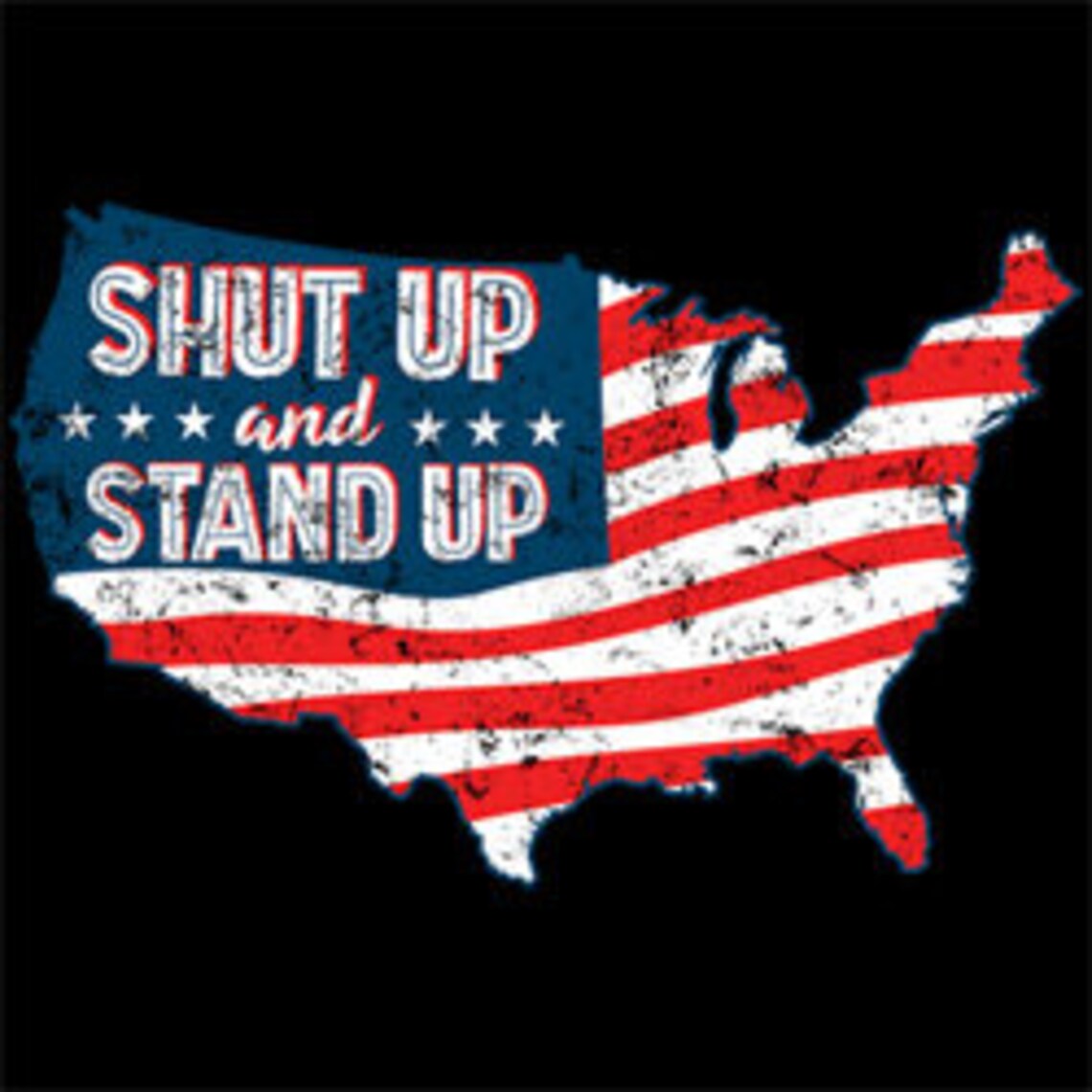 Shut up and Stand up American Flag Shirt - Etsy
