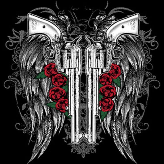 Crossed Pistols With Wings