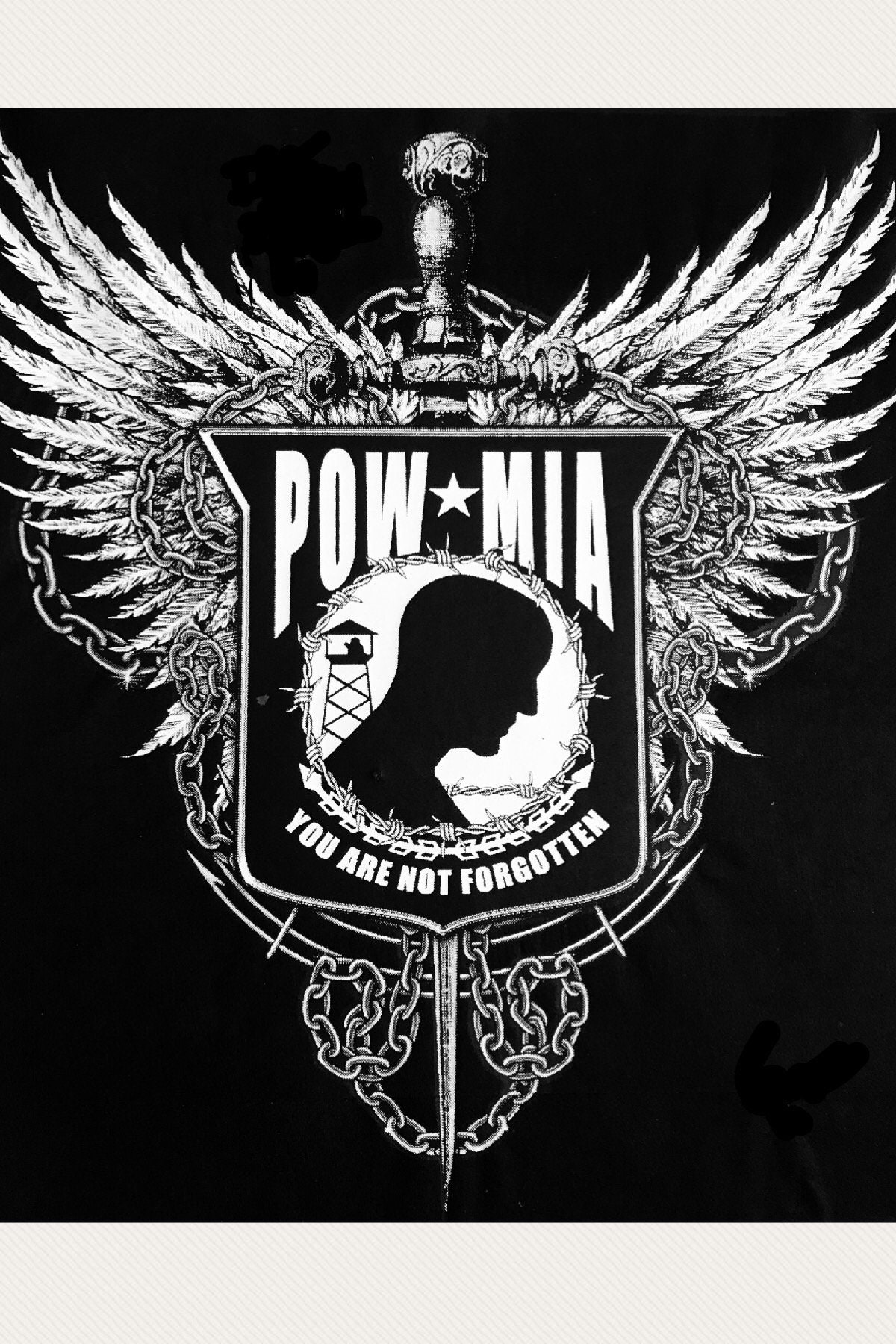 POW MIA Shield Wings Camisa - Etsy España