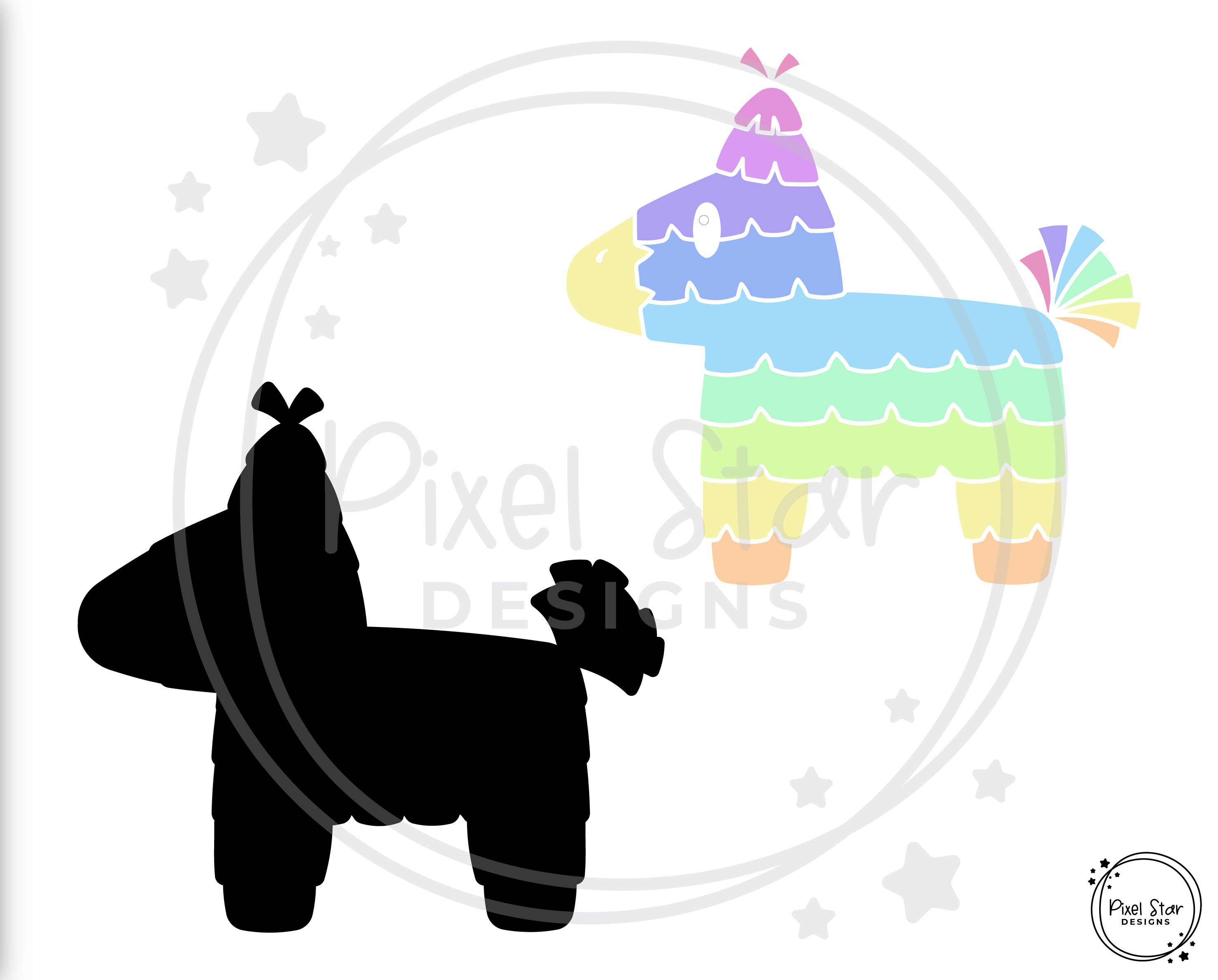 Rainbow Pinata SVG, Pinata Party Vector Graphics, Clipart Png, Dfx, Jpg ...