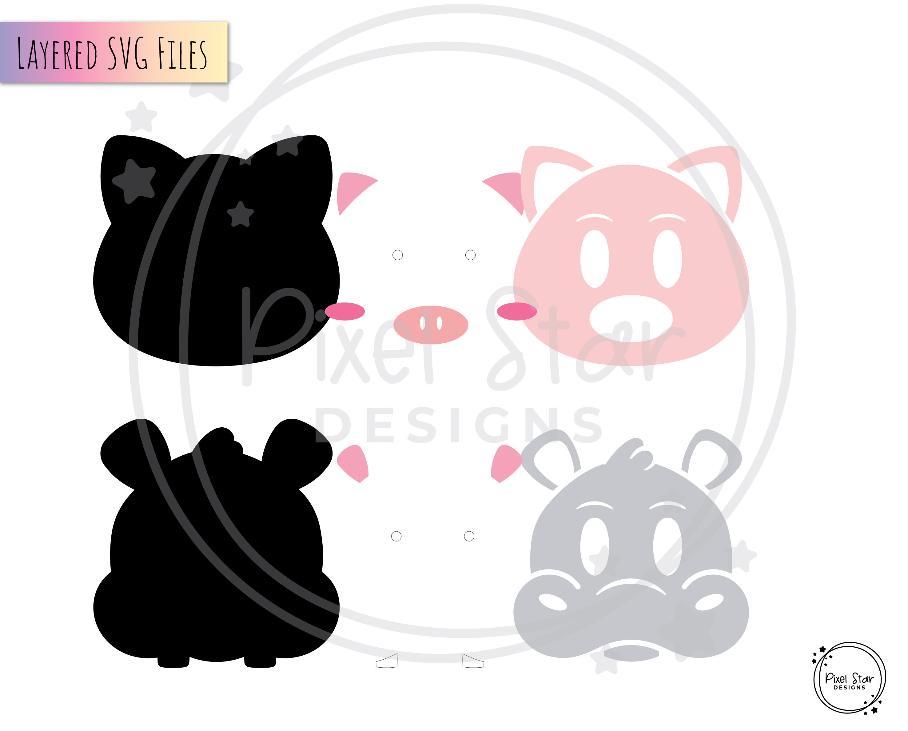 Animal Faces Clipart Set Cute Animal Wildlife Graphics for DIY Projects ...