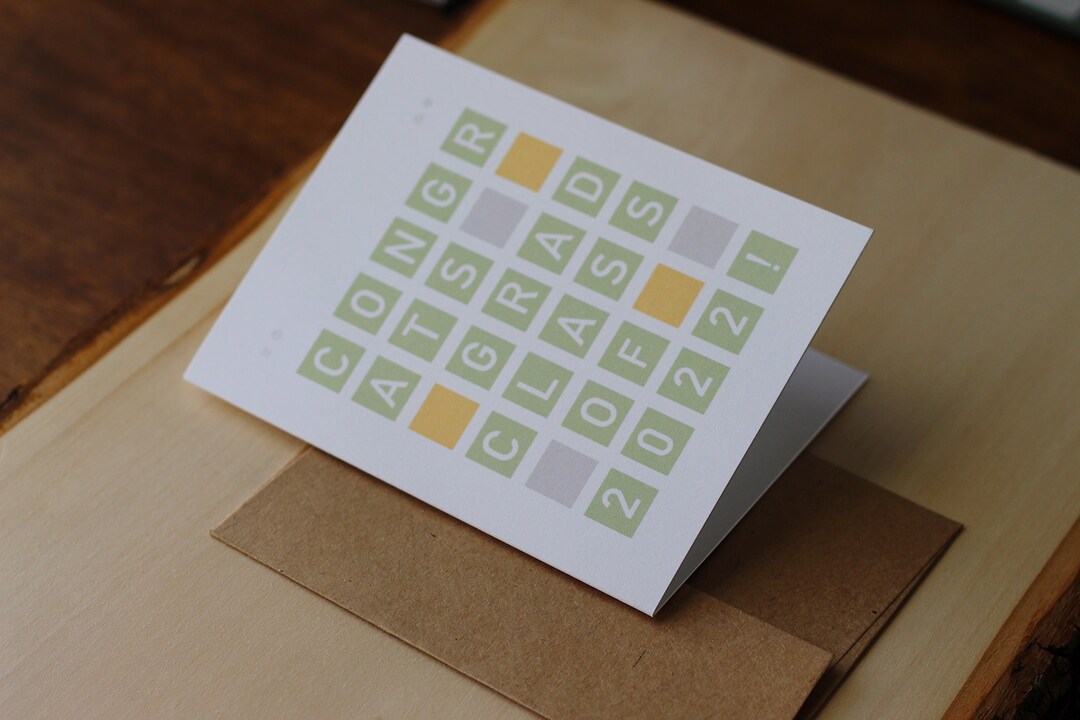 Wordle Congrats Grad Greeting Card Happy Graduation Card for - Etsy