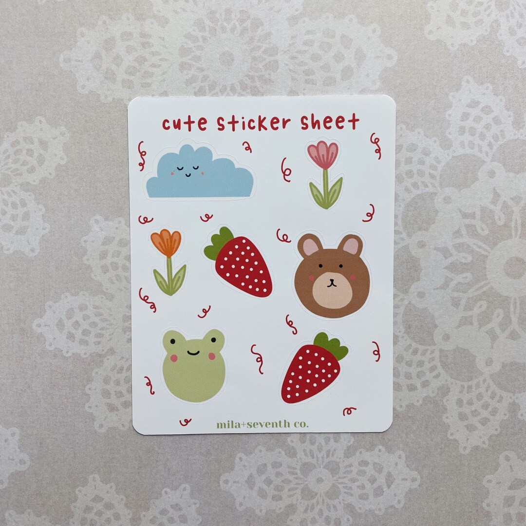 Cute Sticker Sheet, Cute Stickers, Kawaii Stickers, Cute Stationary ...