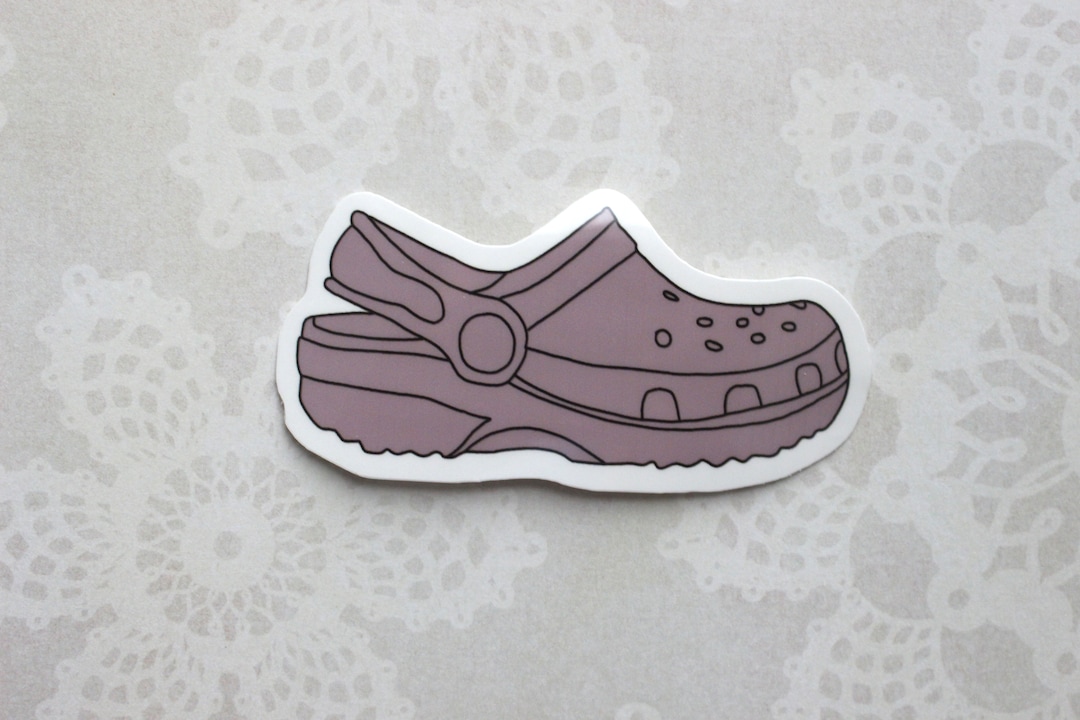 Purple Croc Glossy Sticker, Croc Sandals Sticker, Die Cut Sticker, Cute ...
