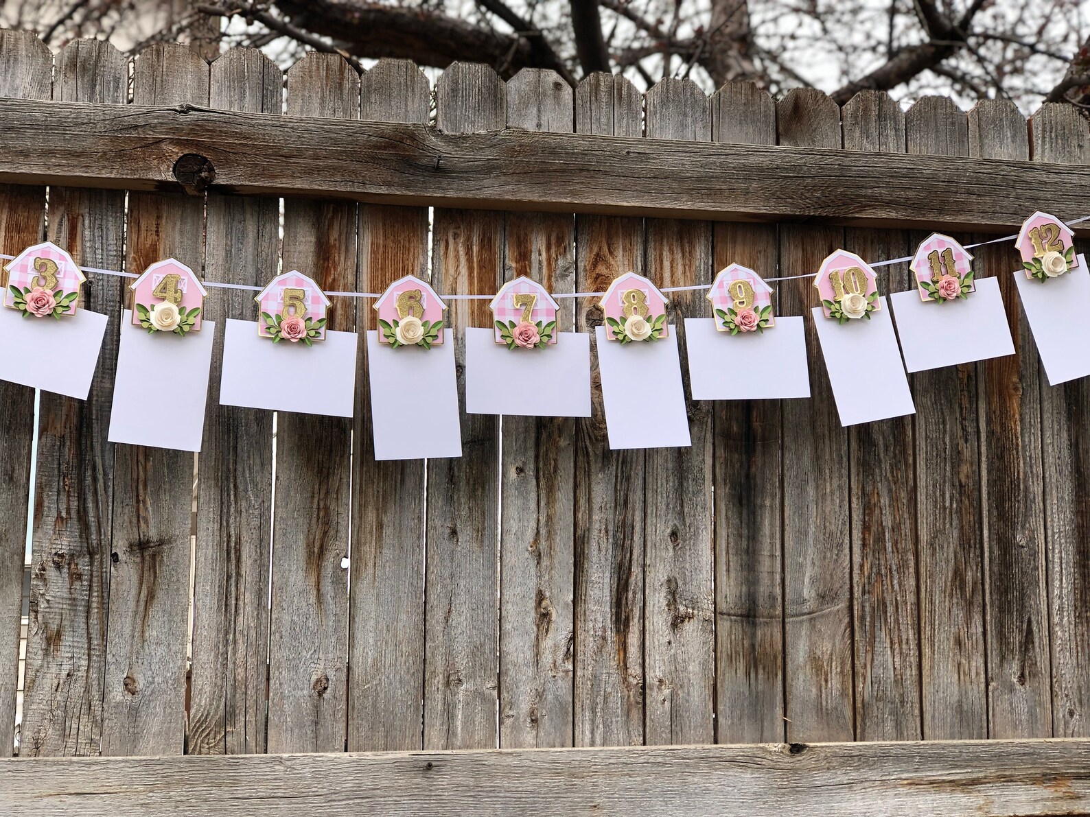 Pink Barn Monthly Photo Banner Farm Photo Banner Farm - Etsy