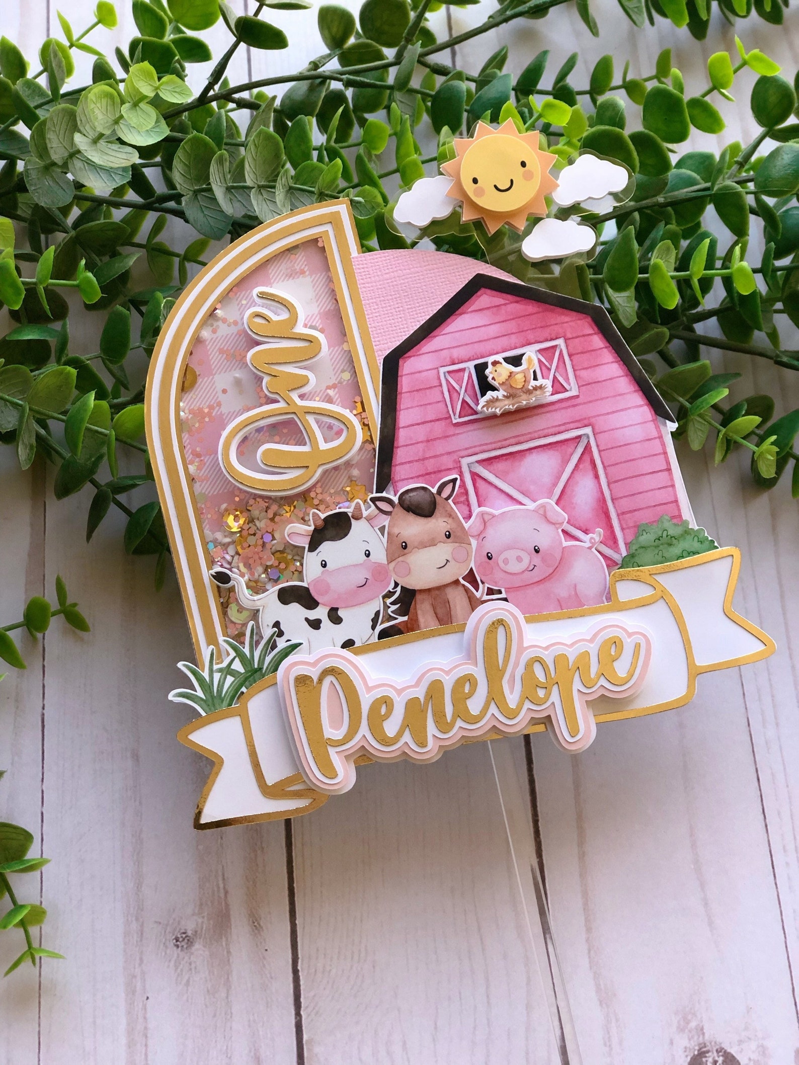 Barnyard Cake Topper Farm Cake Topper 1st Birthday Cake - Etsy