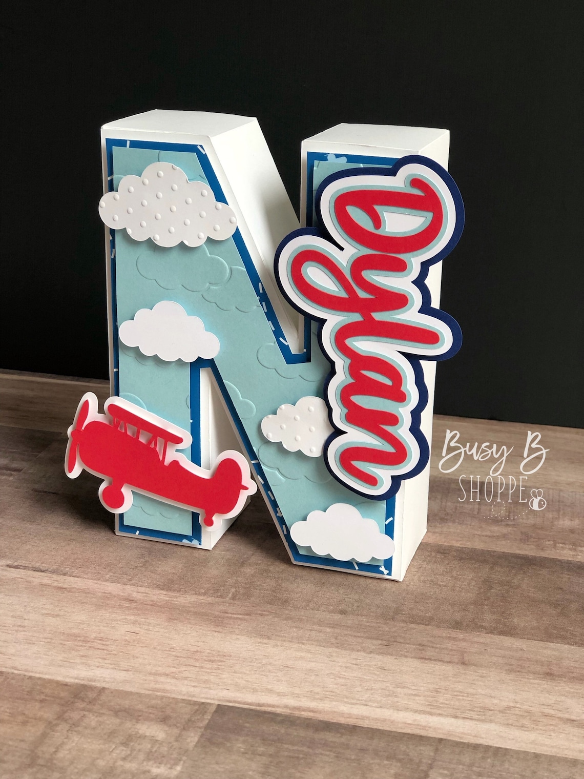 Airplane 3D Letters Vintage Airplane Birthday Airplane - Etsy