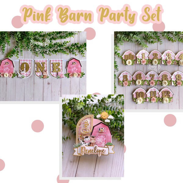 Pink Farm Birthday - Etsy