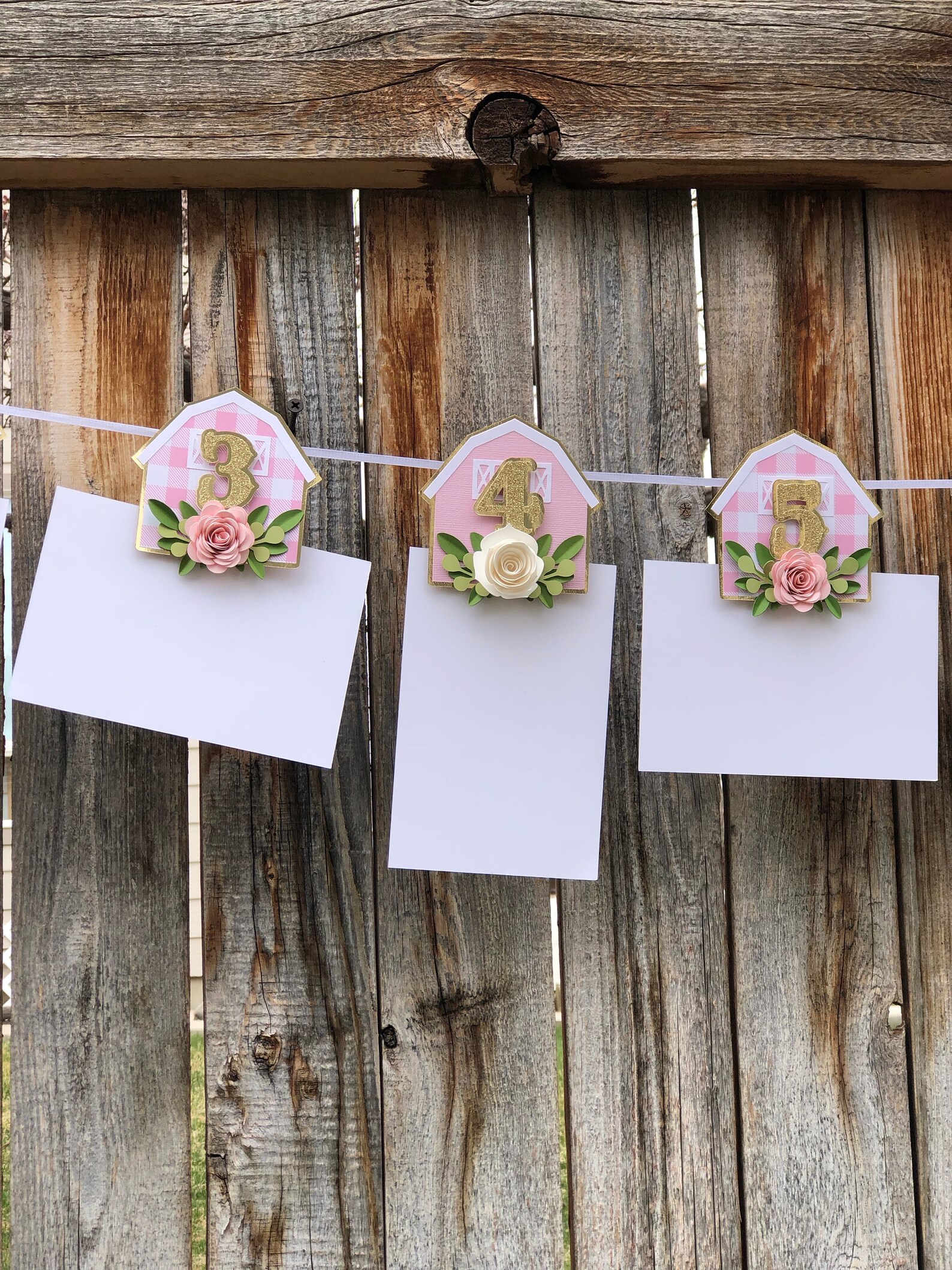 Pink Barn Monthly Photo Banner Farm Photo Banner Farm - Etsy