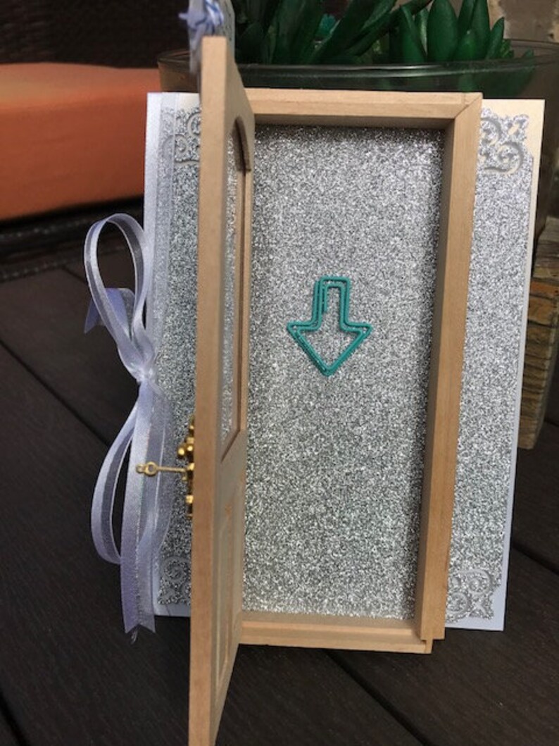 3D Door Card With Place for Gift Card When Opening Door Handmade Pop up ...