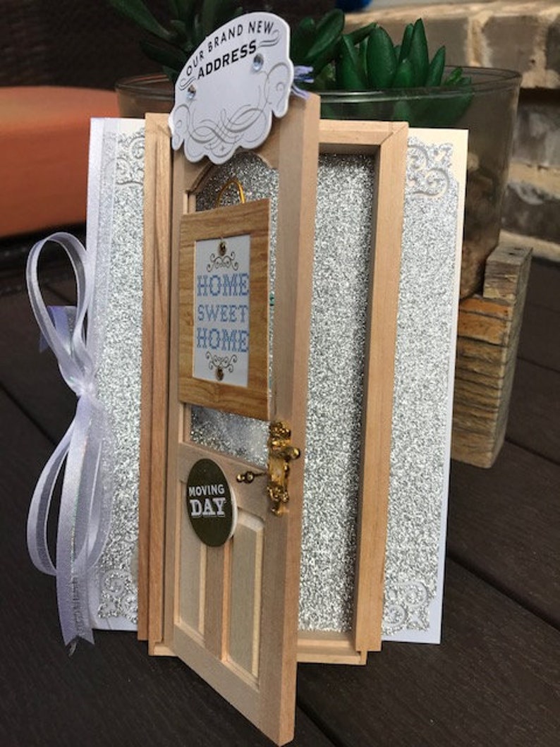 3D Door Card With Place for Gift Card When Opening Door Handmade Pop up ...