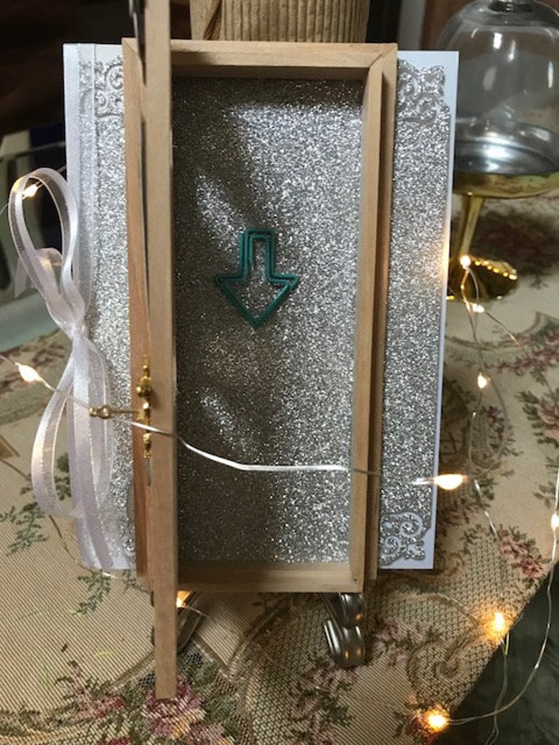 3D Door Card With Place for Gift Card When Opening Door Handmade Pop up ...