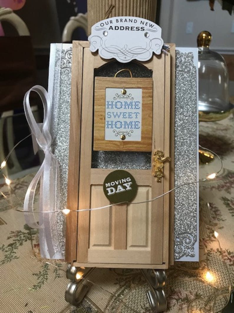 3D Door Card With Place for Gift Card When Opening Door Handmade Pop up ...