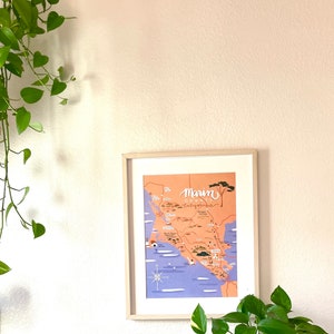 Marin Map San Francisco Bay Area Marin County Illustrated Map ...