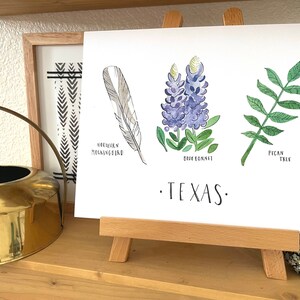 Texas State Bird, Flower, and Tree Print State Flower State Tree State ...