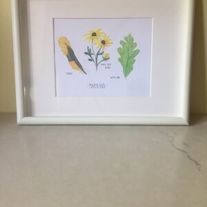 Maryland State Tree, Flower, Bird Art Print Botanical Watercolor State ...