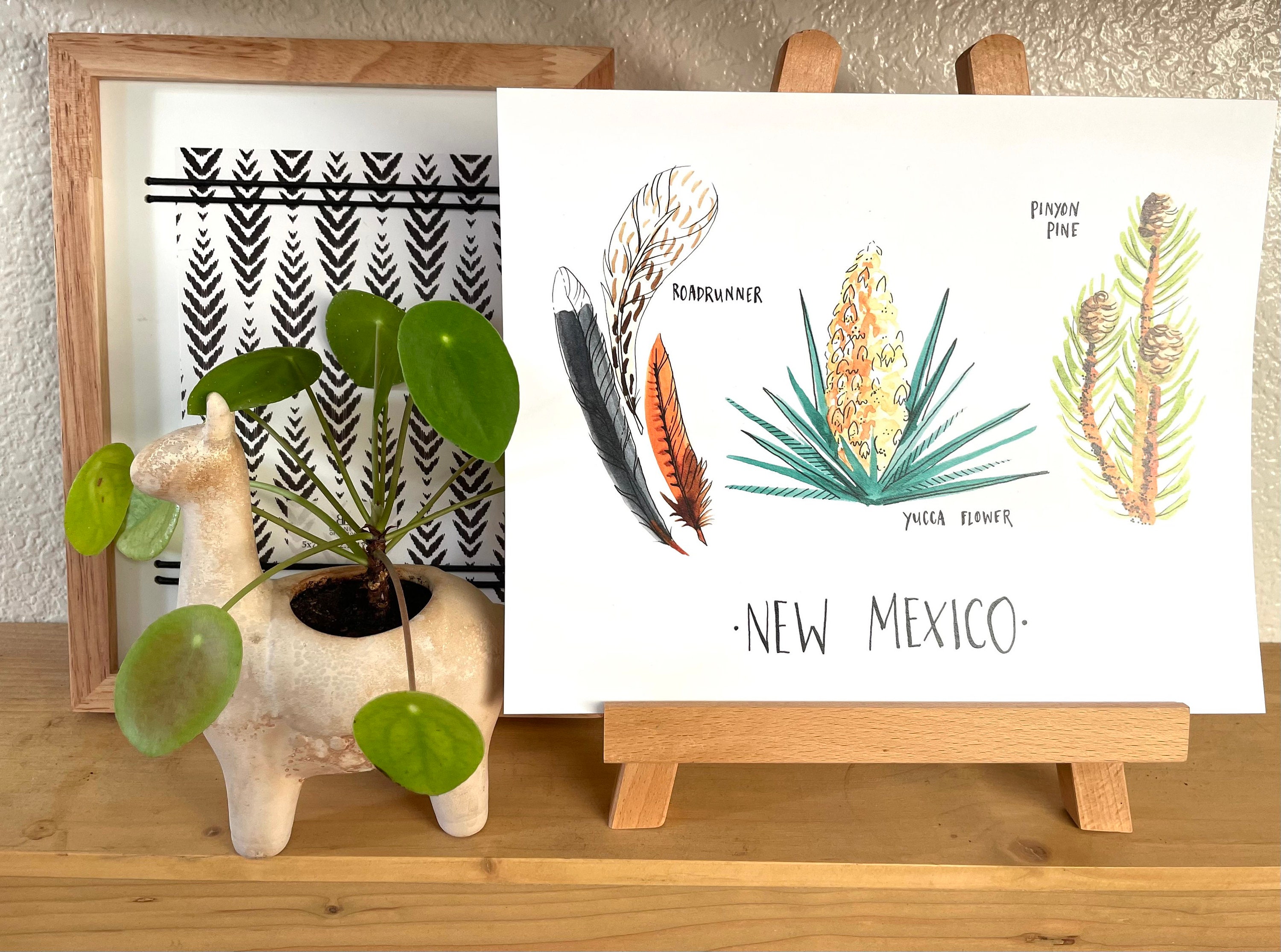 New Mexico State Flower Art Print 8x10 State Print Yucca | Etsy