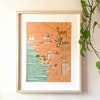 Marin Map San Francisco Bay Area Marin County Illustrated Map ...
