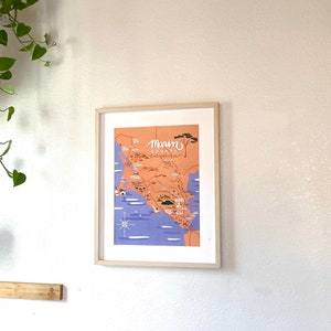 Marin Map San Francisco Bay Area Marin County Illustrated Map ...