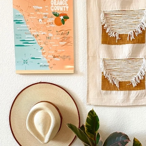 Orange County Map Poster 12x16 Art Illustration Print California CA ...