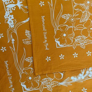 Floral Bandana | 100% Cotton Made in the USA | Screenprinted Silkscreen ...